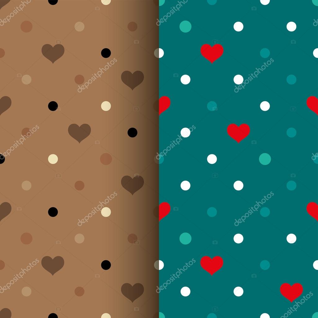 Backgrounds with dots and hearts Stock Vector Image by ©YarKova #58253731