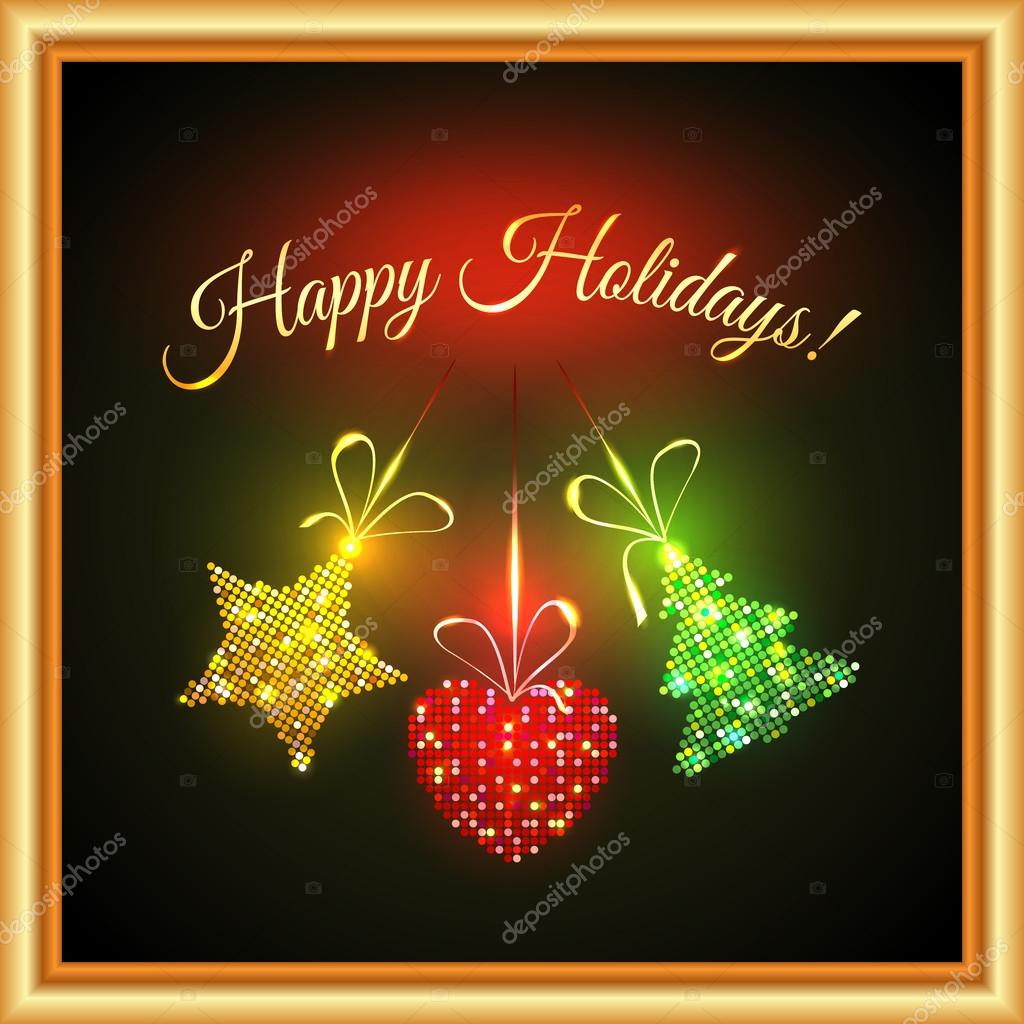 Festive holidays card Stock Vector Image by ©YarKova #59891791