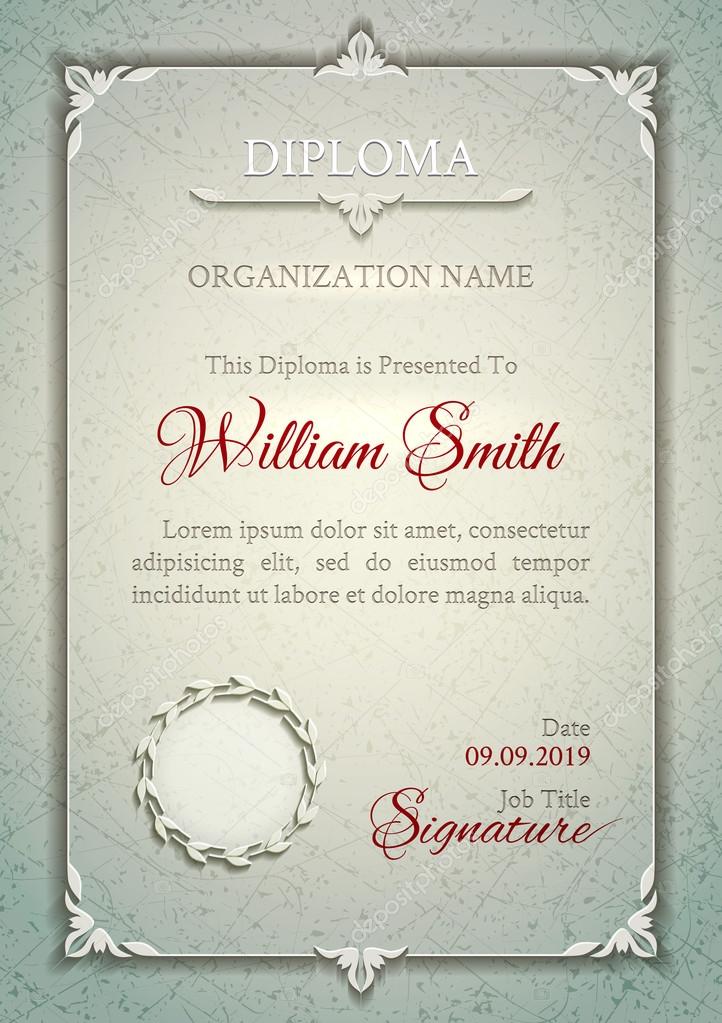Silver classic diploma Stock Vector Image by ©YarKova #64225031