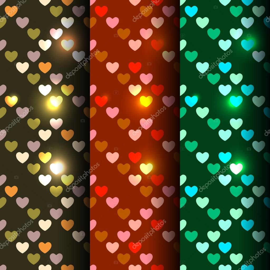 Seamless patterns with hearts Stock Vector Image by ©YarKova #69646375