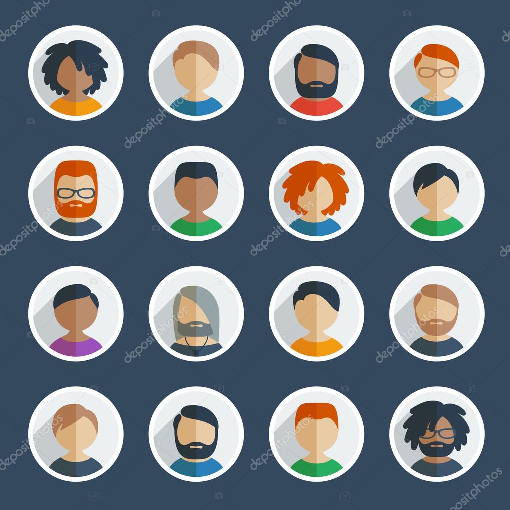 Collection of 25 user icons Stock Vector Image by ©YarKova #73019553