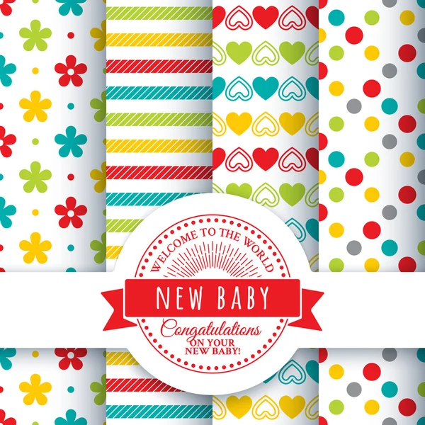 Colorful seamless patterns — Stock Vector © YarKova #79781816