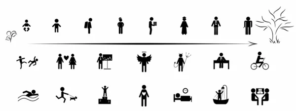 Unsuccessful Failure Businessman Pictogram Depict Loser Laggard Person ...