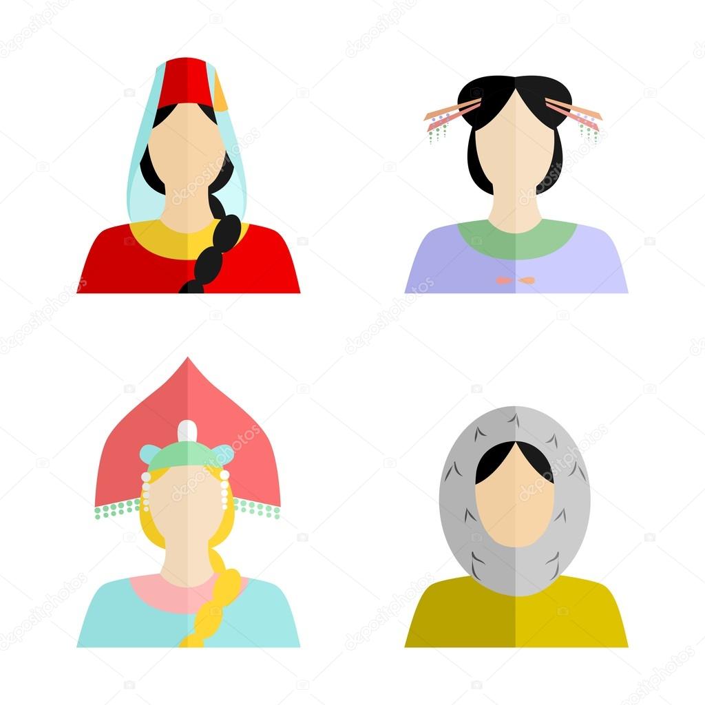 The womans and nationality Stock Vector Image by ©Caribia #90616454