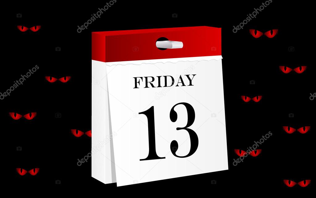 Friday 13th calendar Stock Vector by ©zuzoli 65671743