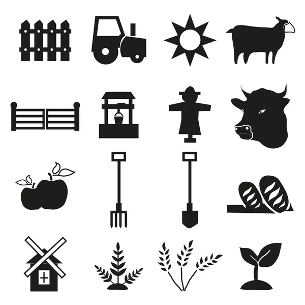 Farm line icon set, farming symbols collection, vector sketches, logo ...