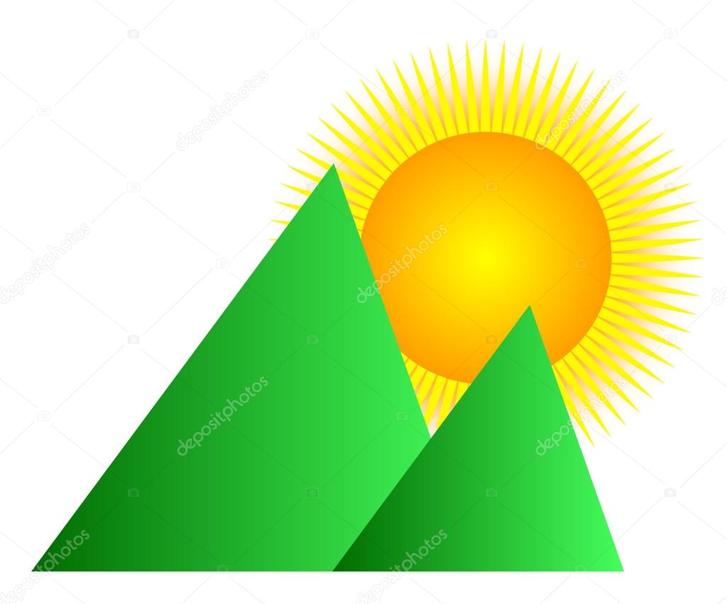 Mountains and sun Stock Vector by ©sdp_creations 56771259