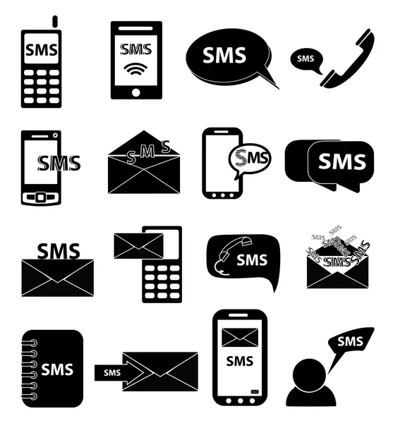Sms icons set — Stock Vector © huhulin #45923165