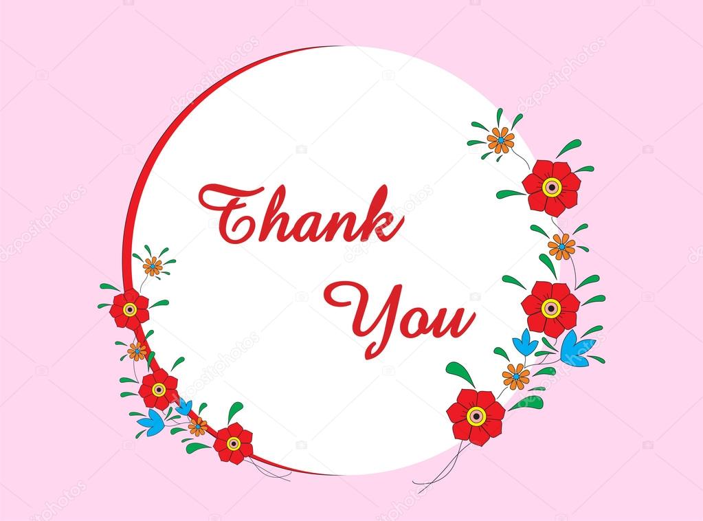 Thank you floral frame Stock Vector by ©sdp_creations 62896639