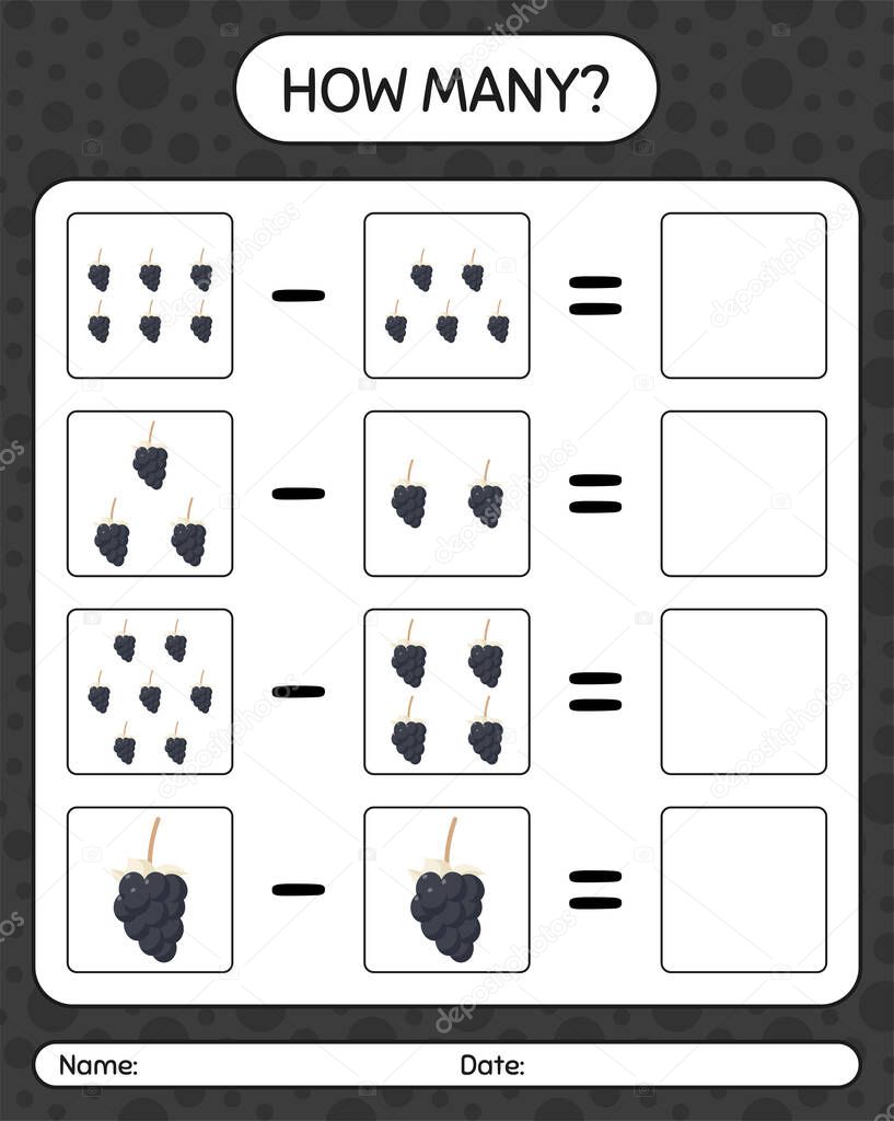 ¿Cuántos cuentan el juego de la fresa? hoja de trabajo para niños ...