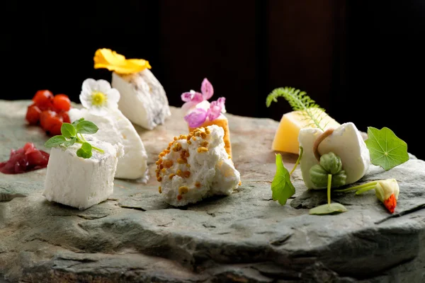 Fine dining cheese plate — Stock Photo © vision.si #111903616