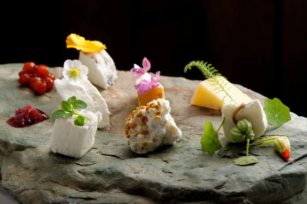 Fine dining cheese plate — Stock Photo © vision.si #111903668