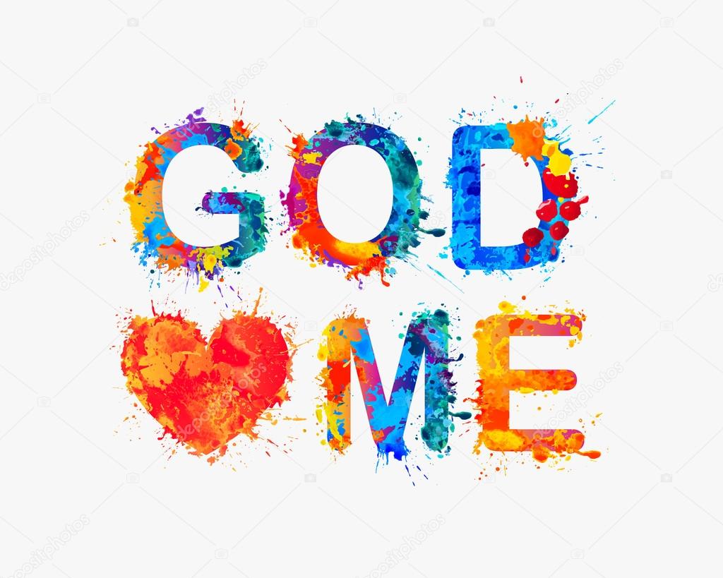 God loves me Stock Vector Image by ©Ukususha #109595380