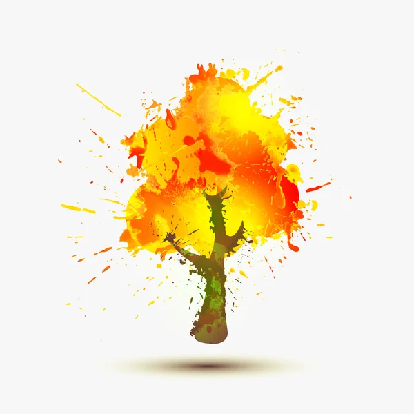 Tree with green splashes Stock Vector Image by ©veleri #170948272