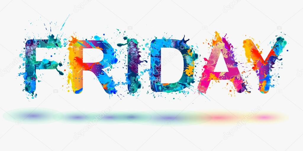 Friday - happy end of the week. Stock Vector Image by ©Ukususha #89639972