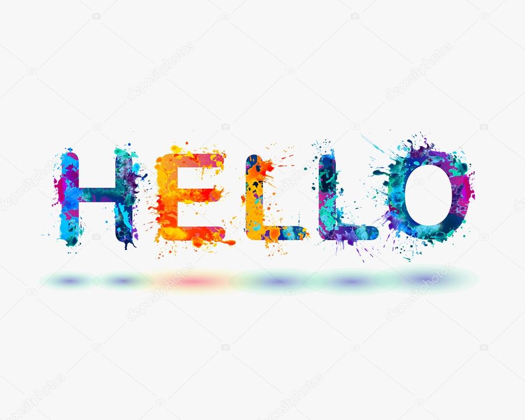 Hello. Word written spray paint Stock Vector Image by ©Ukususha #93286826