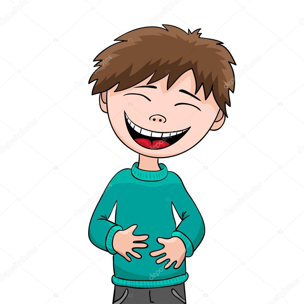 Boy Laughing Clipart