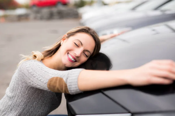 Happy hugging a car Stock Photos, Royalty Free Happy hugging a car ...