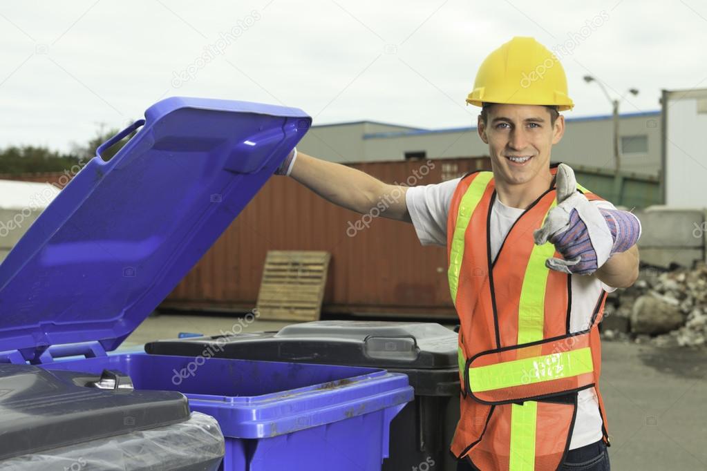 A worker who recycling thing on recycle center — Stock Photo © Lopolo ...
