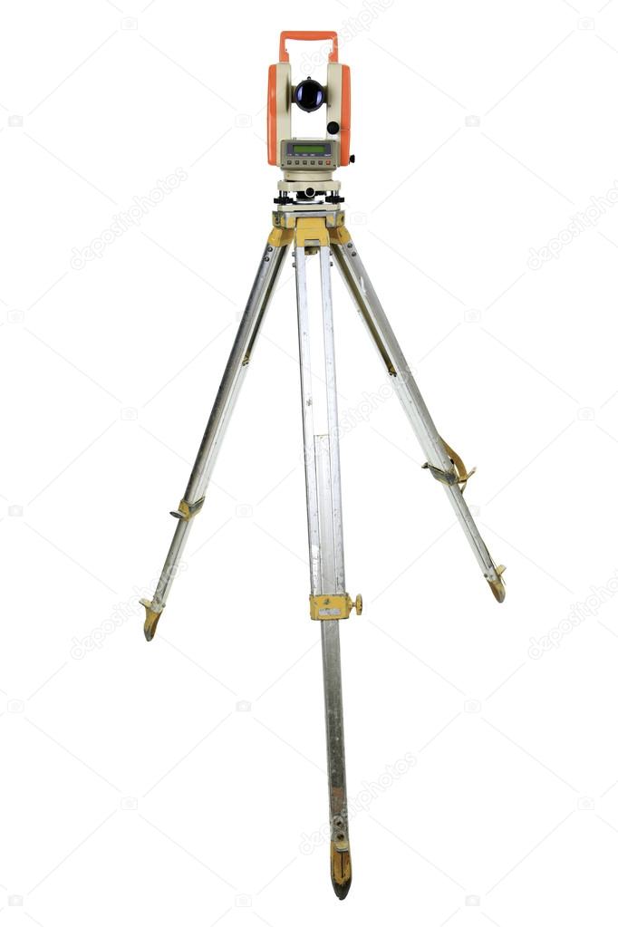 Theodolite isolated on a white background Stock Photo by ©Lopolo 71512613