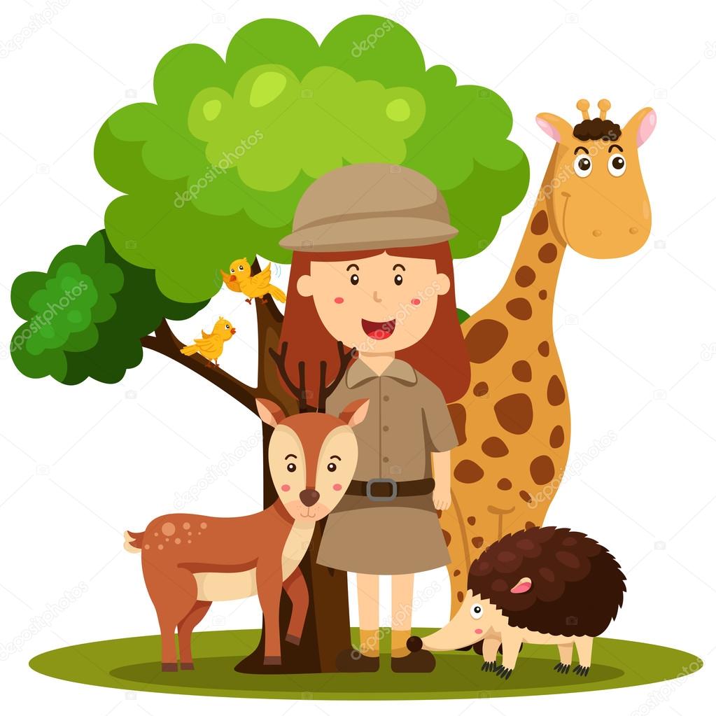 Female Zookeeper Cartoon