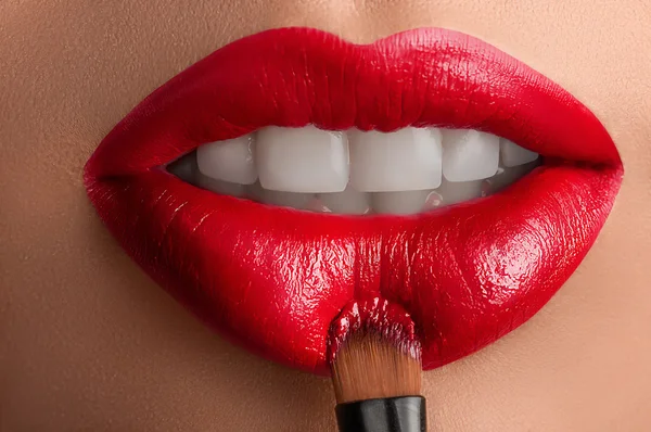 Red lips . - Stock Image - Everypixel