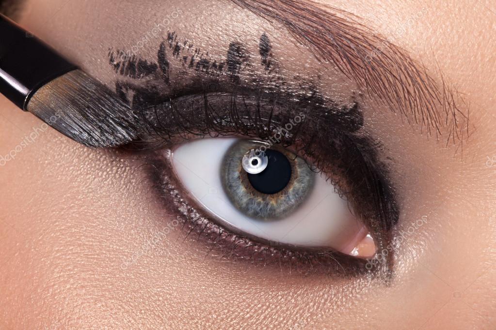 Black eye makeup. — Stock Photo © SergeyTay #83553438