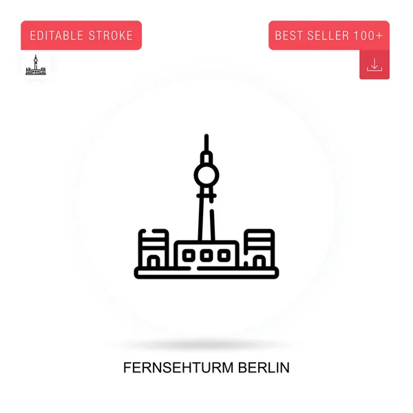 Fernsehturm berlin icono de vector plano. Ilustraciones de metáforas conceptuales aisladas ...