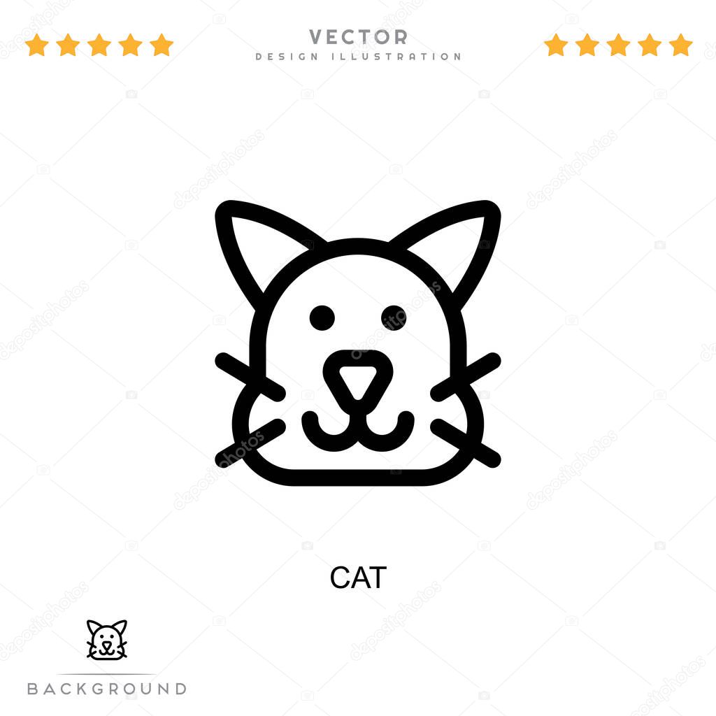Icono de gato. Elemento simple de la colección de interrupciones ...