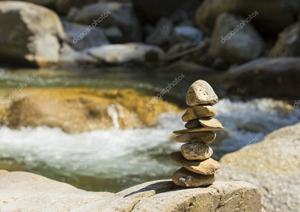 Stacked rock tower — Stock Photo © photosampler #86521282