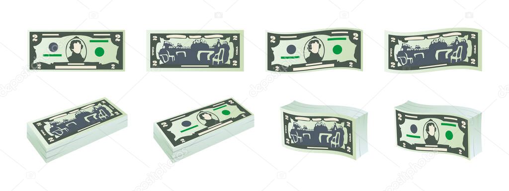 Two bills Vector Art Stock Images | Depositphotos