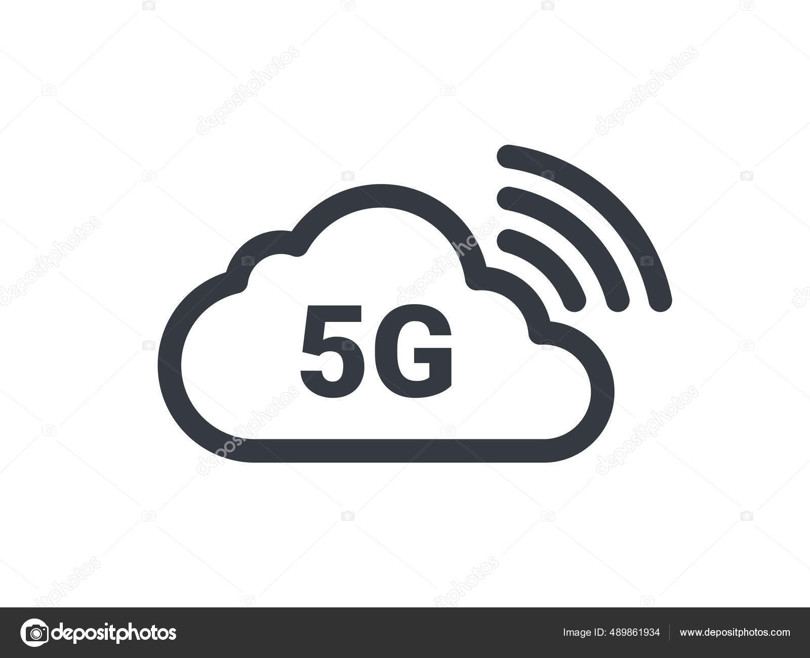 Symbol Cloud High Speed Internet Icons Signal Icons Vector Illustration ...