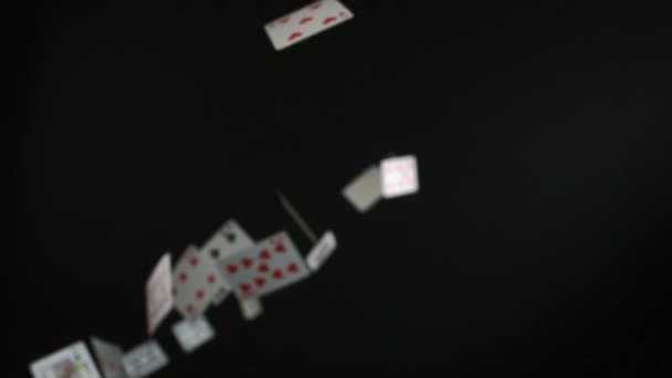 Playing cards falling — Stock Video © soraphotography #61554885