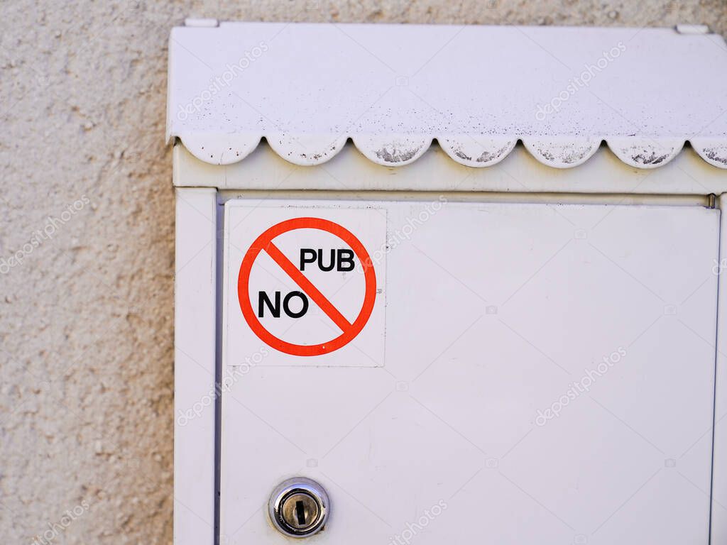 No hay pegatinas de se ales de correo basura en franc s no hay pub en el buz n de casa 2024