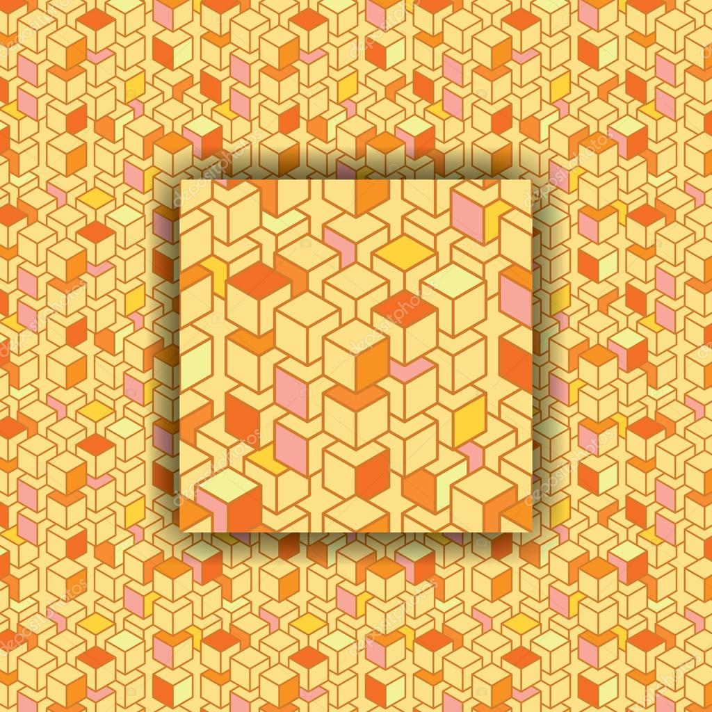 Vector futuristic seamless patterns set with color cubes Stock Vector ...