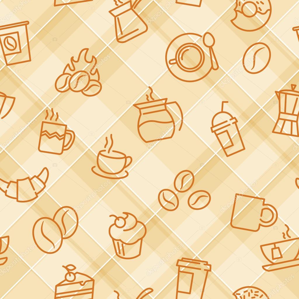 Seamless patterns with coffee theme Stock Vector Image by ©moiseev ...