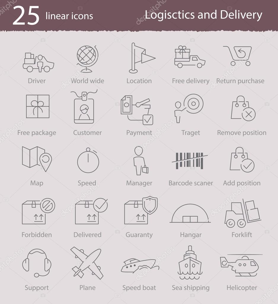Logistics and delivery icons Stock Vector Image by ©moiseev #76135261