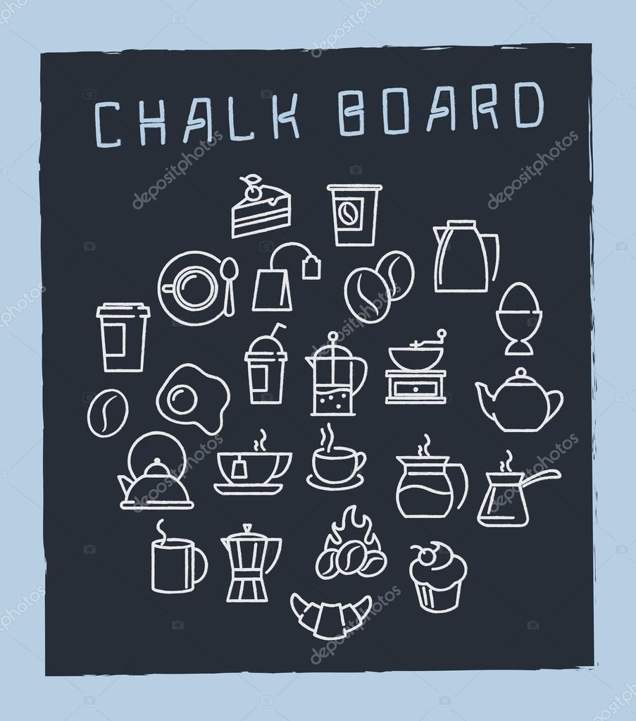 Icons for cafe menu Stock Vector by ©moiseev 78728700