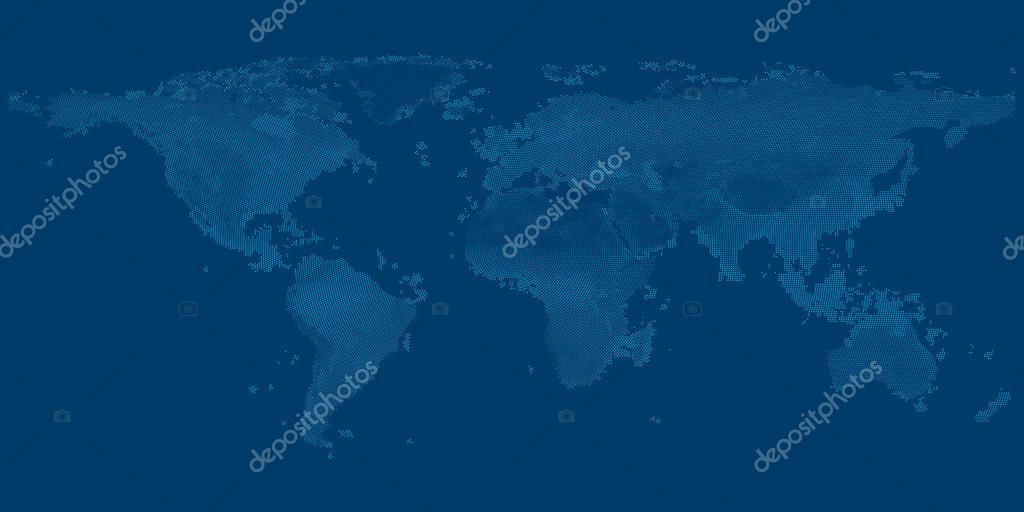 Map of the world on dark blue background vector Stock Vector Image by ...