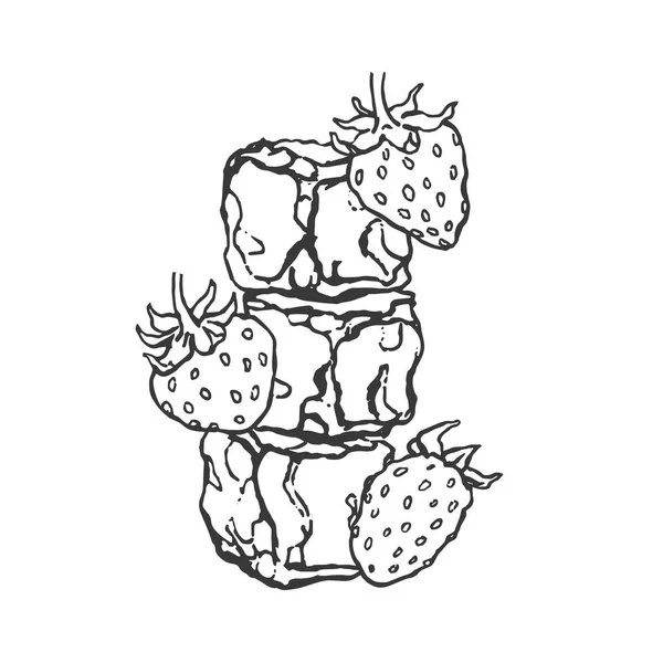 Strawberries Clip Art Black And White