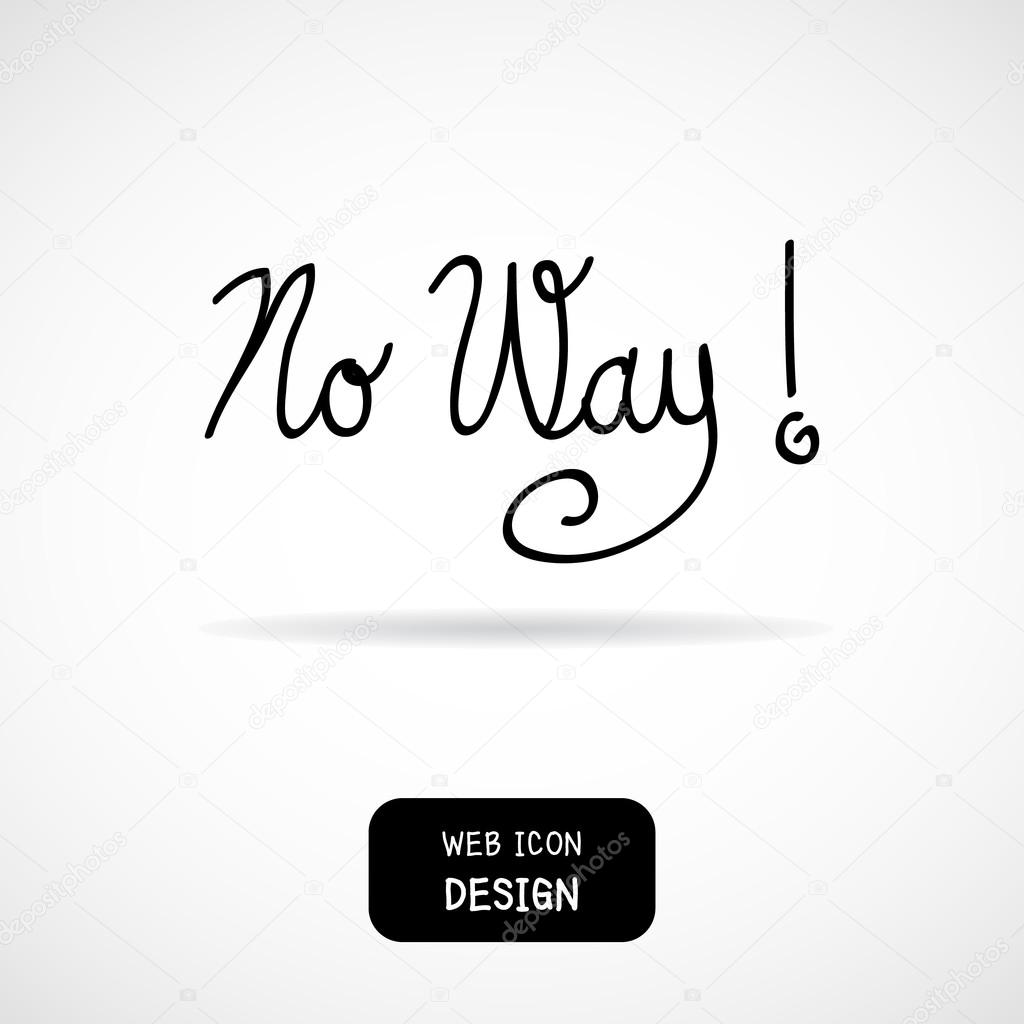 Vector No Way caligrafía, No Way letras, No Way escritura a mano 2023