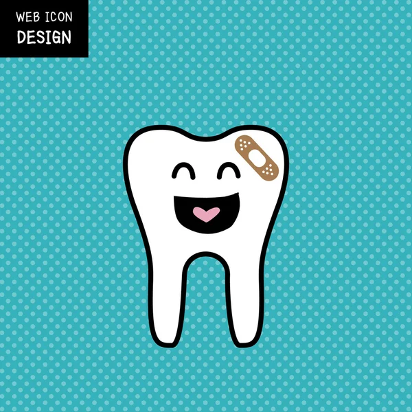 Smiling tooth icon and symbol — Stock Vector © yayha #110552368