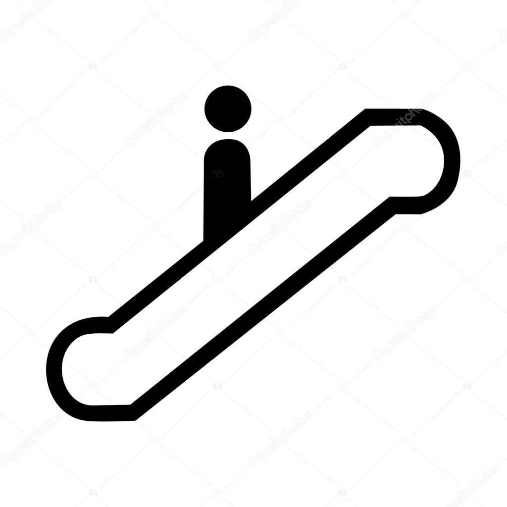 Vector escalator icon and sign, Illustration EPS10 — Stock Vector ...