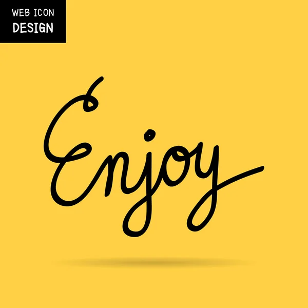 Vector enjoy the little things hand-lettering. Handmade calligraphy ...