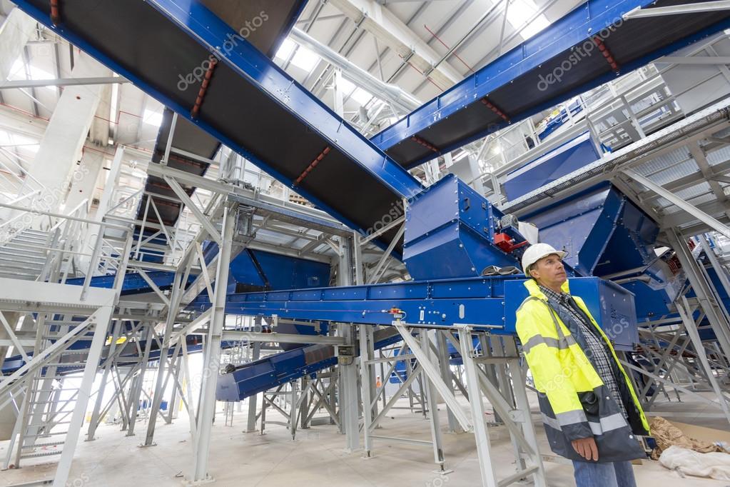 Waste plant inside process engineer test — Stock Editorial Photo ...