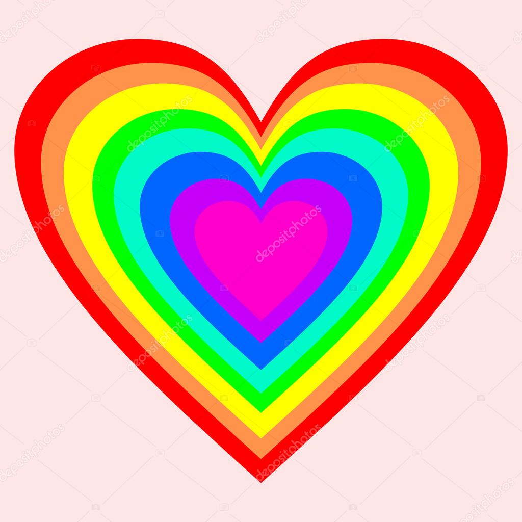 A big heart in rainbow colors Stock Vector Image by ©MKabeck #94972856