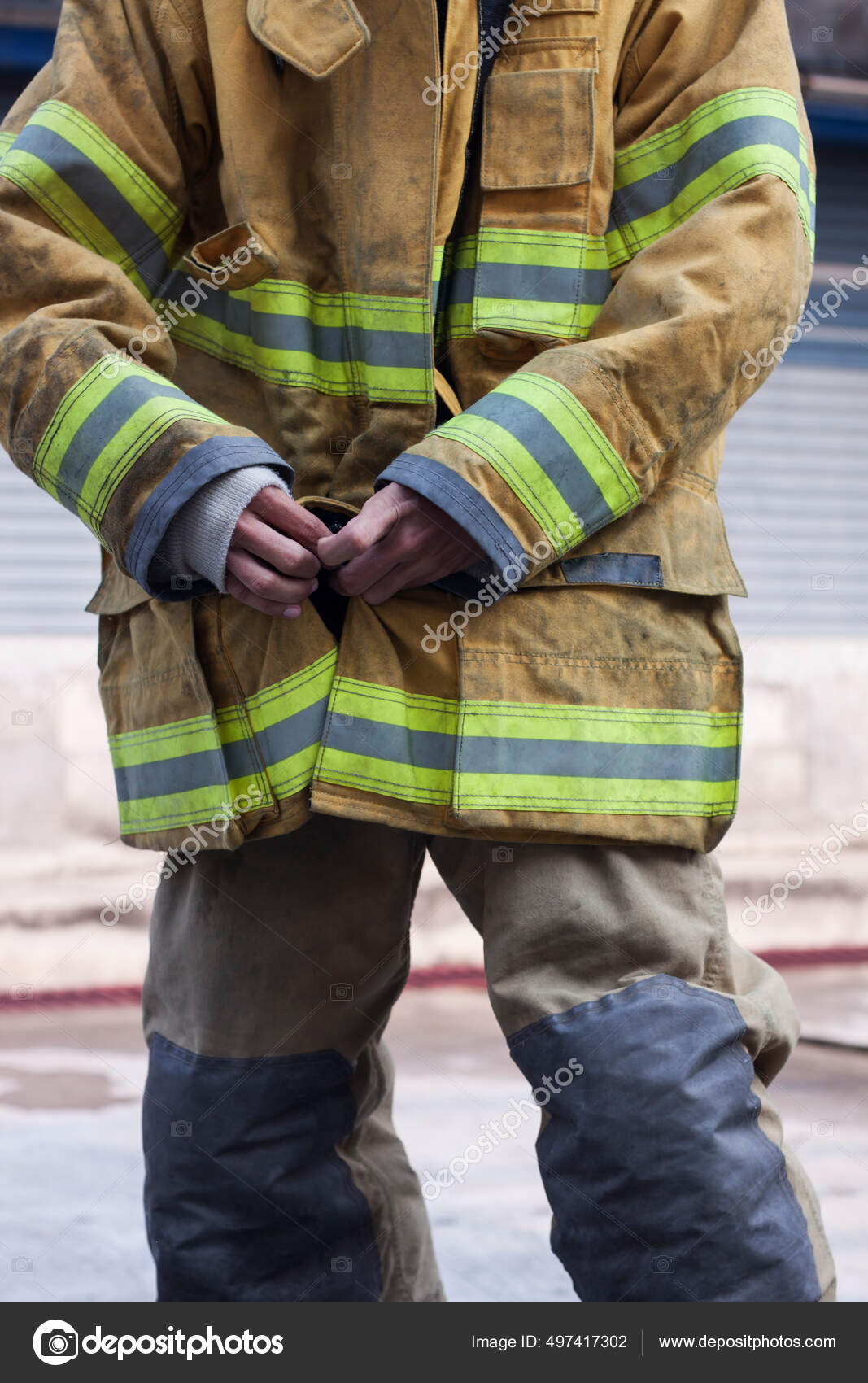 Firefighters Wearing Firefighting Clothes Safety Equipment Firefighting ...