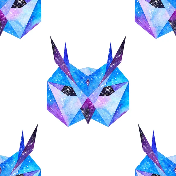 Watercolor cosmic animals. Hand drawn illustration — Stock Photo ...