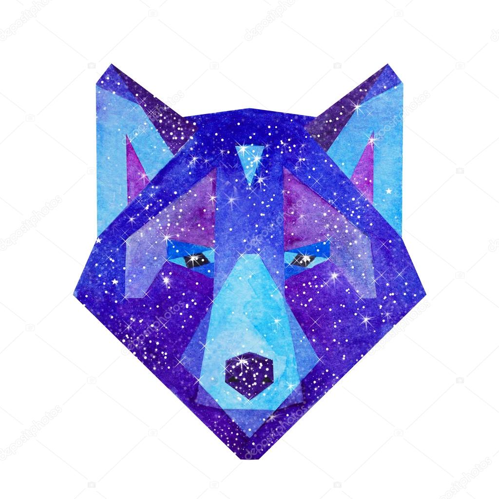 Watercolor cosmic animals. Hand drawn illustration — Stock Photo ...