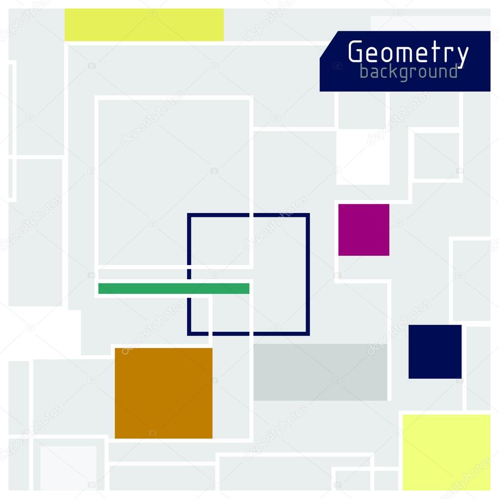 Vector background, abstract quadrangles Stock Vector Image by ...
